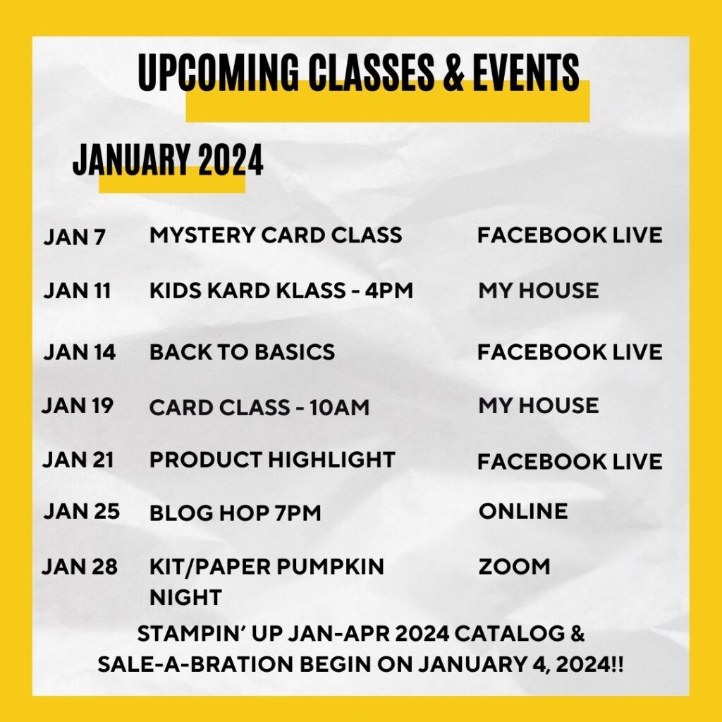 Classes & Events - YB Stamp